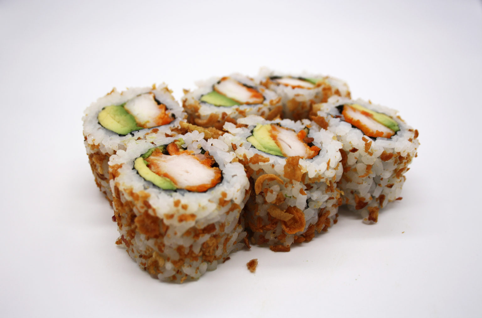 Crispy california rolls poulet, mayonnaise, avocat, oignons frits - Le ...